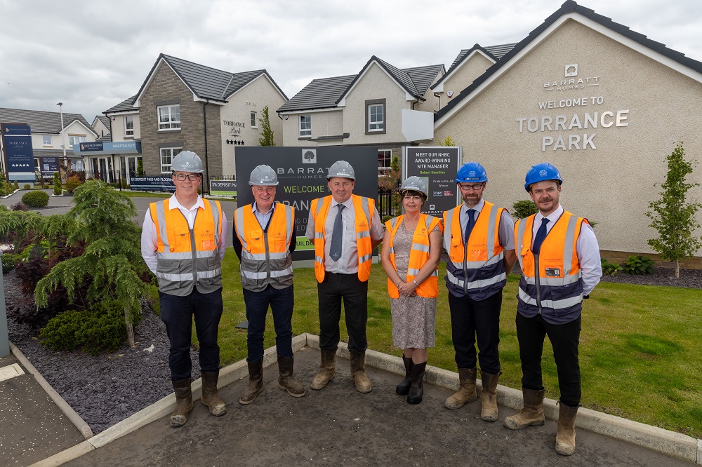 Barratt Developments welcomes local MSP to Motherwell development | Scottish Construction Now